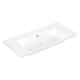 Villeroy & Boch Villeroy & Boch Subway 3.0 Schrankwaschtisch 100 cm, ohne Hahnloch, mit Überlauf