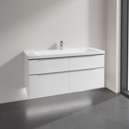 Villeroy & Boch Villeroy & Boch Subway 3.0 Badmöbel-Set 130 cm mit Beleuchtung, 4 Auszüge