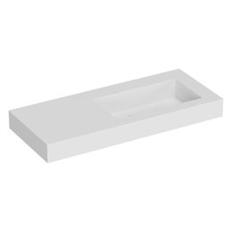 ALLUVION Eros Waschtisch 120 cm, ohne Hahnloch, Becken rechts