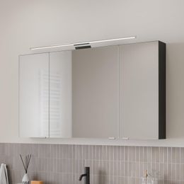 Steinkamp Living 2.0 Spiegelschrank 120 cm mit 3 Türen und LED-Aufsatzleuchte