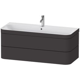 Duravit Happy D.2 Plus c-bonded Waschtisch mit 1 Hahnloch, mit Unterschrank 117,5 x 49 cm