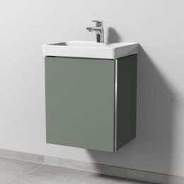 Sanipa 3way Waschtischunterbau für Keramik-Waschtisch Avento 45 cm, 1 Tür, Anschlag links, mit Griffleiste