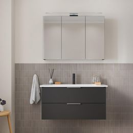 Steinkamp Living 2.0 / Villeroy & Boch Venticello CeramicPlus Badmöbel Set 100 cm mit Spiegelschrank