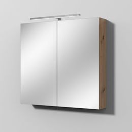 Sanipa Reflection Spiegelschrank MILLA 80 mit LED-Aufsatzleuchte