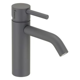Herzbach DEEP GREY Waschtisch-Einlochbatterie M-Size ohne Ablaufgarnitur, Ausladung 13 cm