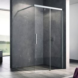 Kermi Nica Walk-In Dusche 150 x 200 cm Gleittür mit Festfeld, Anschlag rechts