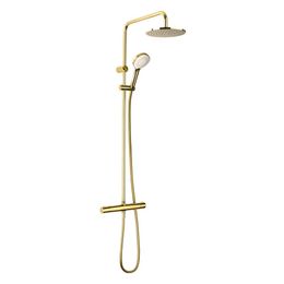 OLTENS Atran Duschsystem mit Aufputz-Thermostat, Handbrause und Kopfbrause rund