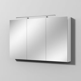 Sanipa Reflection Spiegelschrank MILLA 120 mit LED-Aufsatzleuchte, mittlere Tür, Anschlag rechts