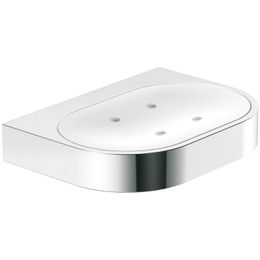 HEWI System 800 Seifenschale aus Kristallglas mit Halter