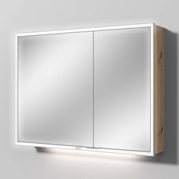 Sanipa Reflection Melamin-Spiegelschrank MILO 100 mit 2 Türen