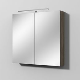 Sanipa Reflection Spiegelschrank MILLA 80 mit LED-Aufsatzleuchte