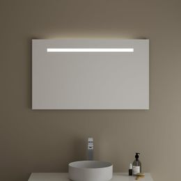 Burgbad Eqio Badspiegel mit LED-Beleuchtung in Chromoptik und den Maßen 100 x 60 cm