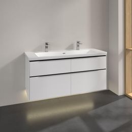 Villeroy & Boch Villeroy & Boch Subway 3.0 Waschtischunterschrank 127,2 cm, 4 Auszüge, mit LED-Beleuchtung