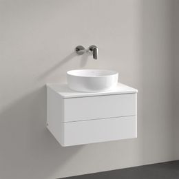 Villeroy & Boch Villeroy & Boch Antao Waschbeckenunterschrank, 60 x 36 cm, 2 Auszüge mit LED-Licht, Front ohne Struktur, mit Hahnloch