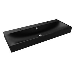 Kaldewei SILENIO Wandwaschtisch 3046 mit 2 x 1 Hahnlochbohrung, 120 cm