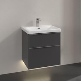 Villeroy & Boch Villeroy & Boch Subway 3.0 Waschtischunterschrank 57,2 cm, 2 Auszüge, mit LED-Beleuchtung