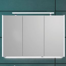 Puris Quada Spiegelschrank 120 cm mit LED Aufbauleuchte