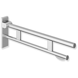 HEWI System 900 Stützklappgriff Duo Design B mit WC-Papierhalter, 70 cm