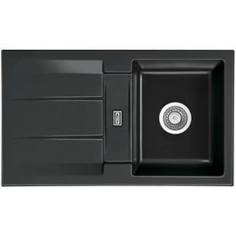 Systemceram Keradomo Genea 87 Einbauspüle reversibel mit Handbetätigung, ohne Hahnlochbohrung