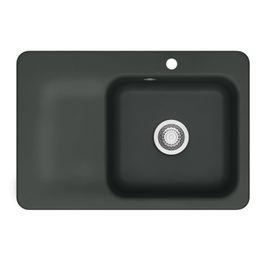 Systemceram Keradomo Juna 75 Einbauspüle rechts mit Excenterbetätigung, mit CLEANPLUS