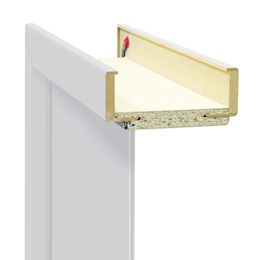 Classen Zarge 'Modern' hellgrau 198,5 x 86 x 9,5-11,5 cm, Rechtsanschlag