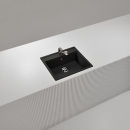 Rocasa Einbausp&uuml;le 'Romi 100' schwarz 570 x 510 mm