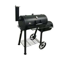 El Fuego Smoker- und Holzkohlegrill 'Edmonton' schwarz 121 x 124 x 66 cm