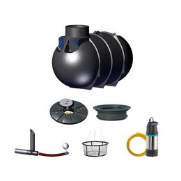 Rewatec Gartenanlage 'BlueLine II Basic Retention' 2.600 Liter 240 x 136 x 159 cm