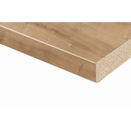 Arbeitsplatte 'Eiche Charlet' braun 4100 x 600 x 38 mm