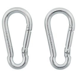 Karabinerhaken Stahl verzinkt 2 Stück Ø 5 x 50 mm