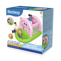 Bestway H&uuml;pfburg 'Oinkster Pig' mit B&auml;llebad bunt 239 x 162 x 137 cm
