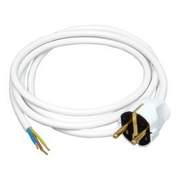 Kopp Schutzkontaktzuleitung H05VV-F wei&szlig; 2 m