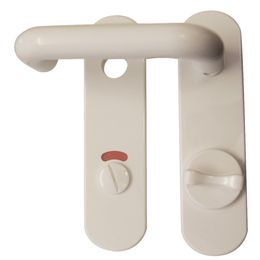 ALPERTEC Kurzschildgarnitur 'Nylon' WC-Riegel, wei&szlig; , f&uuml;r Bad/WC