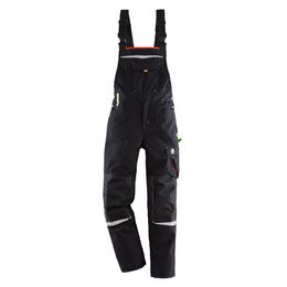Workwear Herren-Arbeitslatzhose schwarz/limettenfarben Gr. 58
