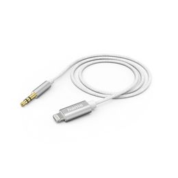 Hama Aux-Kabel wei&szlig; Lightning mit 3,5 mm Klinkenstecker