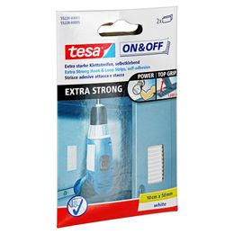 Tesa Klettstreifen On & Off 'Extra Strong' 10 x 5 cm 2 St&uuml;ck