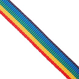 Gurtband Kunststoff regenbogenfarben Meterware 25 mm