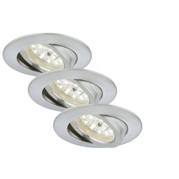 Briloner LED-Einbauleuchte alu 5 W, 3er-Set