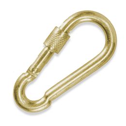 Pösamo Pösamo Karabinerhaken gelb verzinkt 8 x 80 mm