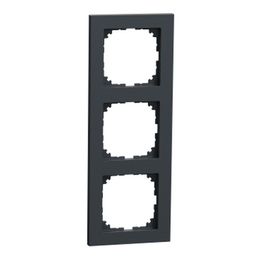 Merten Abdeckrahmen 'M-Pure' 3-fach anthrazit matt 9 x 25,5 cm