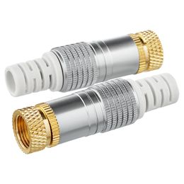 Schwaiger F-Stecker Ultimate vergoldet &Oslash; 7 mm 2 St&uuml;ck