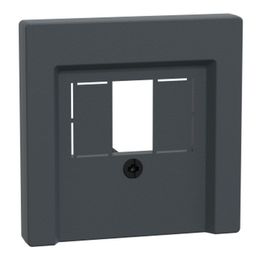 Merten Abdeckung 'System M' f&uuml;r TAE/Audio/USB anthrazit matt 5,4 x 5,4 cm
