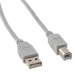 Schwaiger USB 2.0 Anschlusskabel B-Stecker/A-Stecker grau 3 m