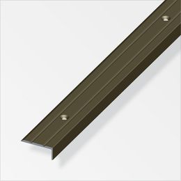 Winkel-Abschlussprofil braun eloxiert, gelocht 2000 x 25 x 10 mm