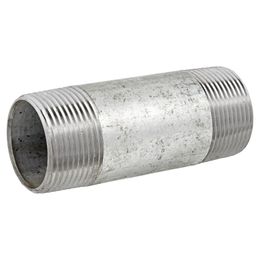 Kirchhoff Rohrdoppelnippel silbern verzinkt 1 1/4" x 10 cm