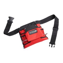Cutting Line Nagel- und Werkzeugtasche Nylon 8 Taschen rot/schwarz