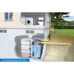 Rewatec Kellertank-Komplettanlage 1.600 Liter