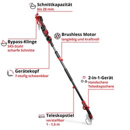 Einhell Akku-Astschere 'Professional GP-LS 18/28 Li T BL-Solo' ohne Akku und Ladeger&auml;t