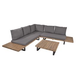 Garden Pleasure Loungemöbel-Set 'Acapulco' braun/grau 4-teilig