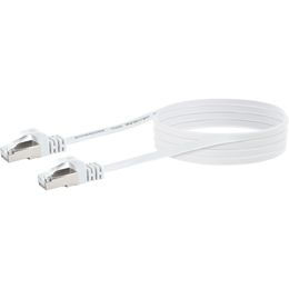 Schwaiger U/FTP-Netzwerkflachkabel CAT 6 wei&szlig;, 5 m